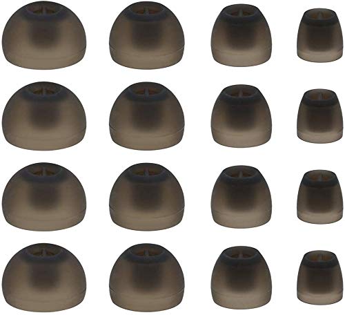 Zotech 8 Pair 4 Size Replacement Eartips for Sennheiser Momentum, Sennheiser HD1 Free, Sennheiser M2 Free SE Bluetooth Wireless Headphone (XS/S/M/L)