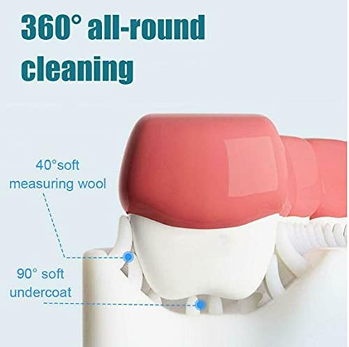 T&T Direct Kids U Shaped Toothbrush with Silicone Brush Head Whitening Massage Toothbrush U-Type Toothbrush Whole Mouth Toothbrush with Handle for Kids 2 Pack