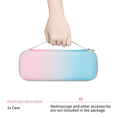 Yinke Case for Stethoscope 3M Littmann Classic III/Lightweight II S.E./Cardiology IV, Nurse Gift Hard Organizer Portable Carry Travel Cover Storage Bag(Gradient)