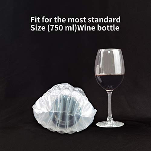 Wine Bottle Travel Protector Bags, Conilly 20 Packs Inflatable Air Column Packaging Bubble Bag with Free Inflator Pump, Reusable Wine Bottle Protector,Safe Choice for Wine Transportation