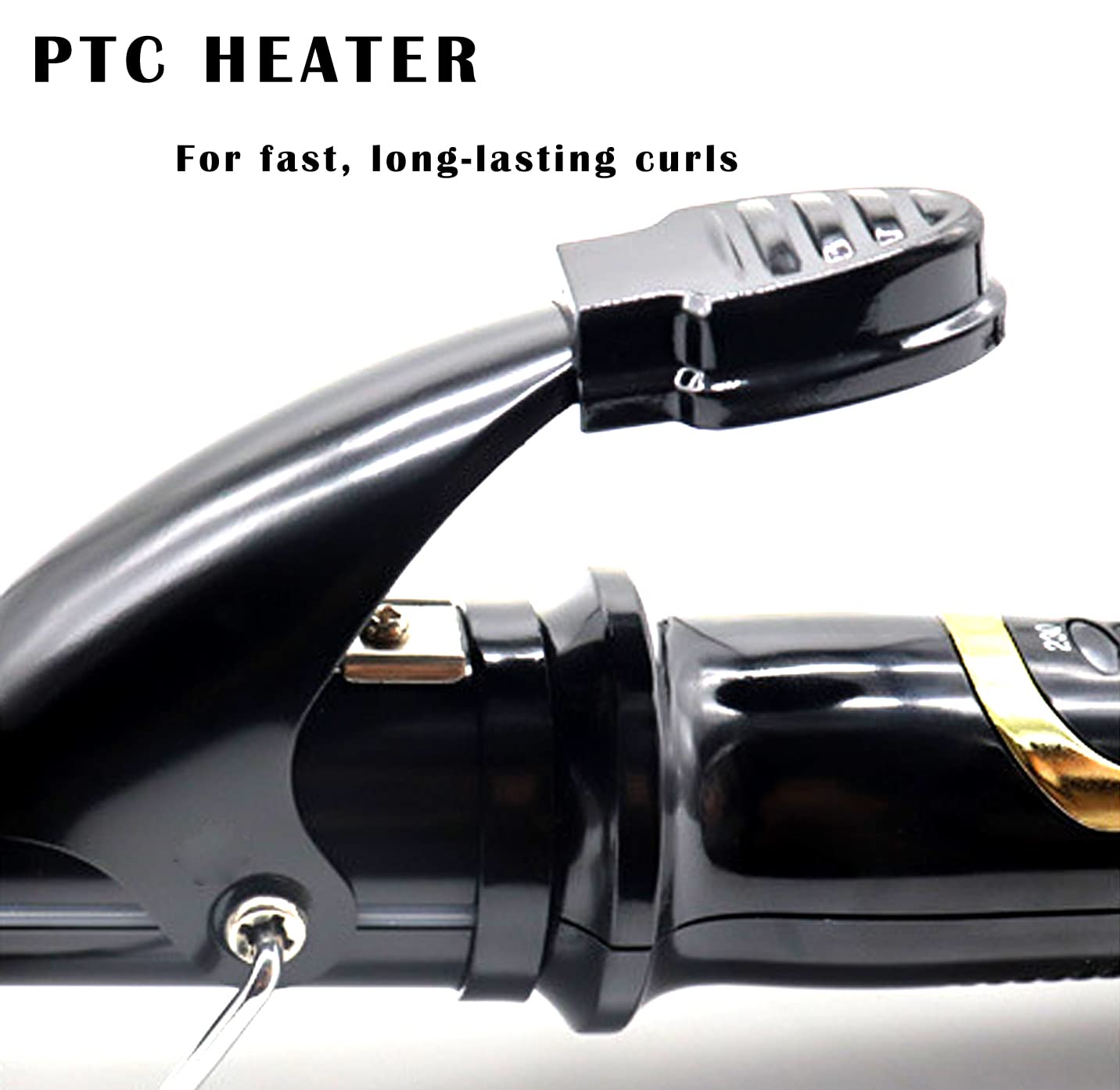 abp 1 Inch Curling Iron with Ceramic Barrel, Instant Heat up to 450°F, Waving Style Tool for Long/Medium Hair and Women
