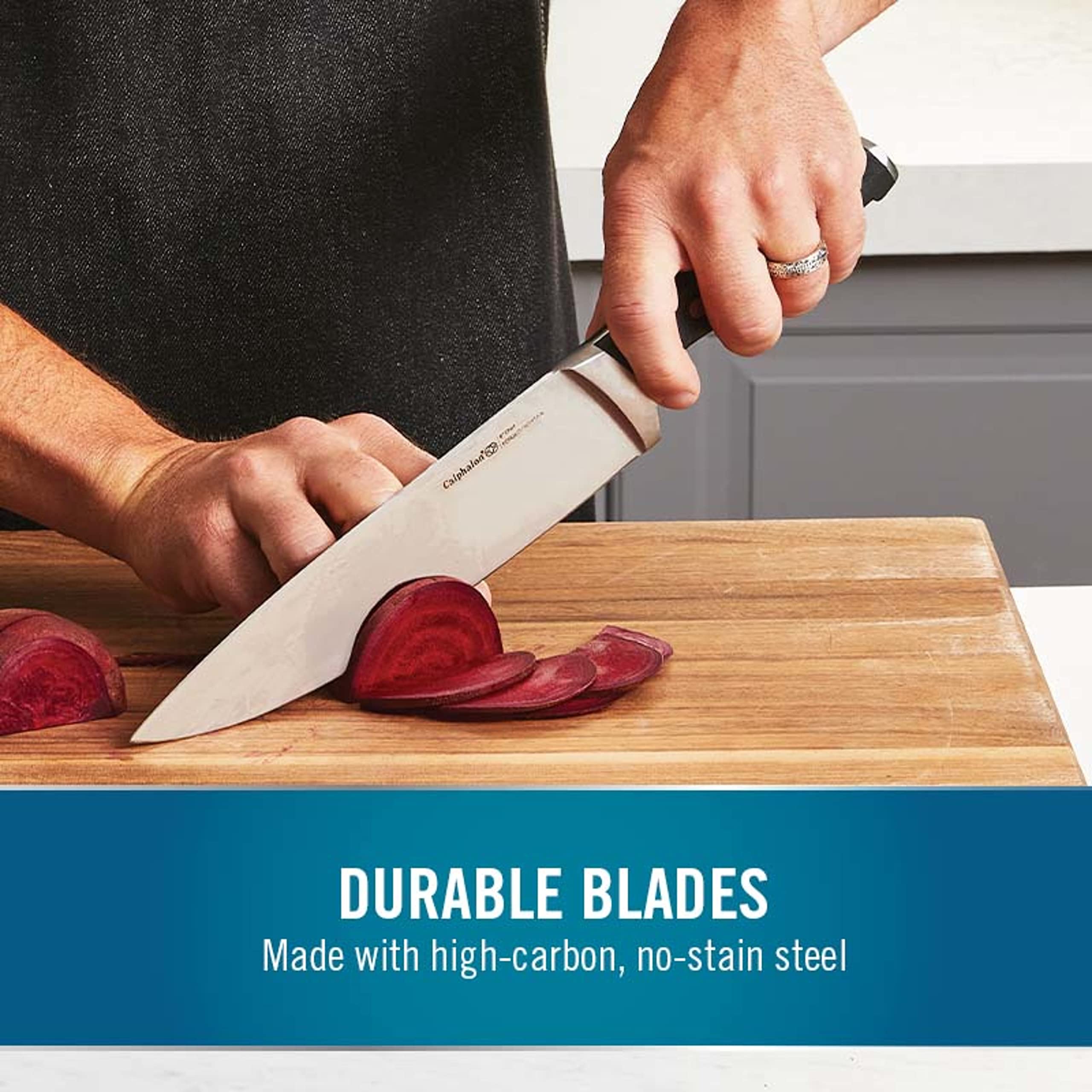 Calphalon Kitchen Knife Set with Self-Sharpening Block