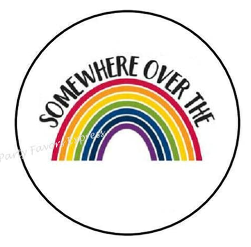 1.5" Inch Somewhere Over The Rainbow Stickers - Rainbow Stickers - Rainbow Stickers for Kids Envelope Seals Labels - D #AA61RK (180 Pcs)