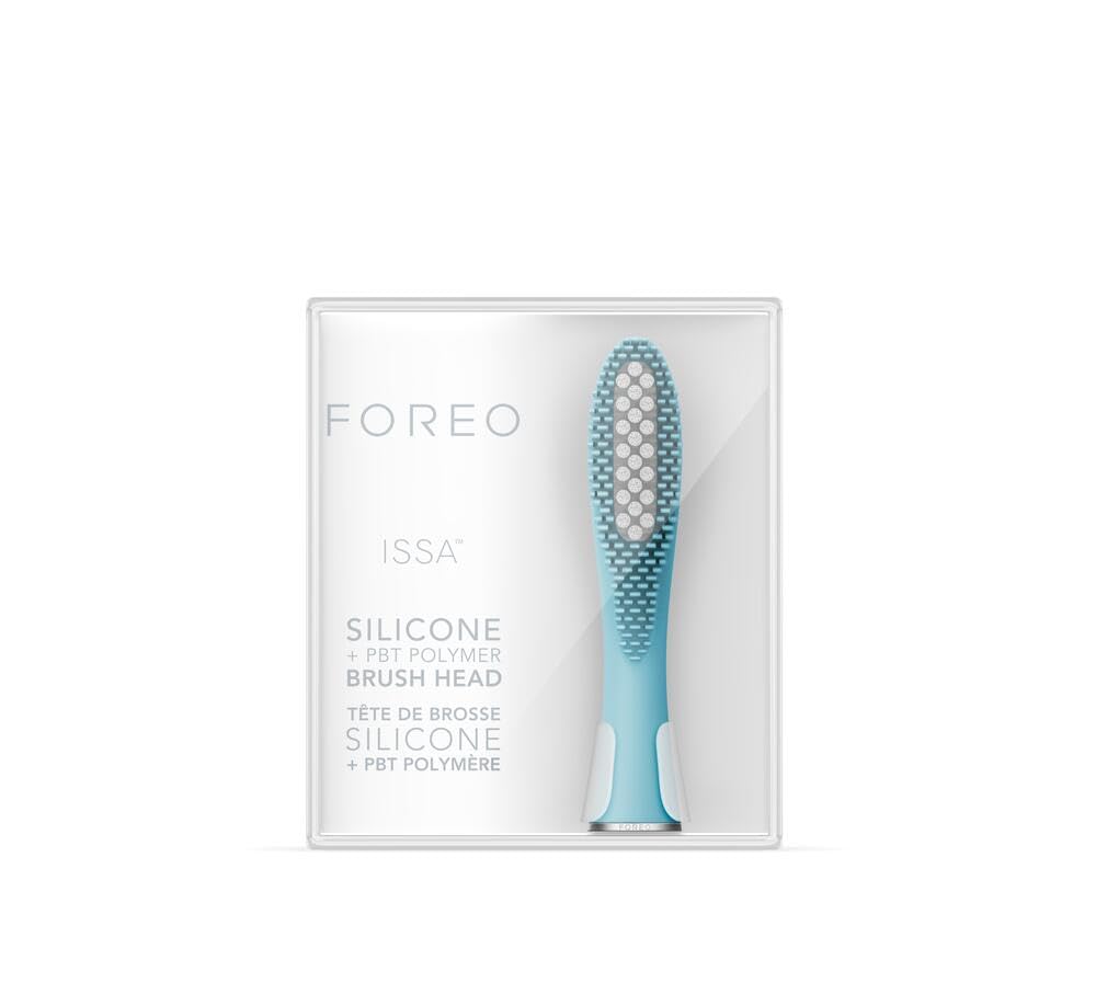 FOREO ISSA Hybrid Wave Brush Head Mint, Medical-Grade Silicone & PBT Polymer Bristles, 6-Months Lasting