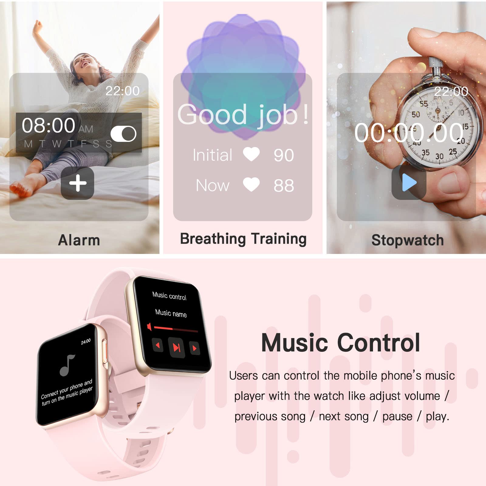 ZOSKVEE Smart Watch, Smartwatch for Android & iOS with Heart Rate, Blood Oxygen Monitor & Sleep Tracker, 1.4" Dynamic Watch Face 5ATM Waterproof, Fitness Tracker 30 Days Standby for Men, Women
