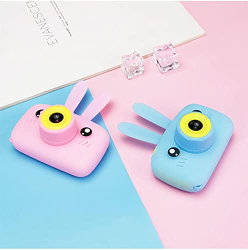 NC HD Fun Kids Digital Camera Cartoon Rabbit Camera Portable SLR Camera Toy Kids Gift Rabbit Pink and Pink Protective Jacket