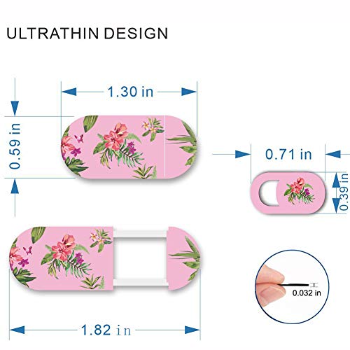 Gifts for Women,Webcam Cover Pink,Protecting Your Privacy Security & Shelter from Breath Lamp – Cute Pattern Design 丨 Fits Laptop & Desktop, PC – Ultrathin for ipad & ipadmini, iMac, Mac Mini(Flower)