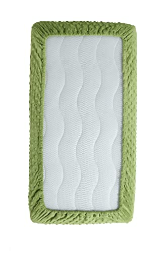 Baby Bassinet Sheet for Boy Girl Unisex Cradle Sheets for Bassinet Pad/Mattress Fitted Oval Bassinet Mattress Bassinet Pads (Sage)