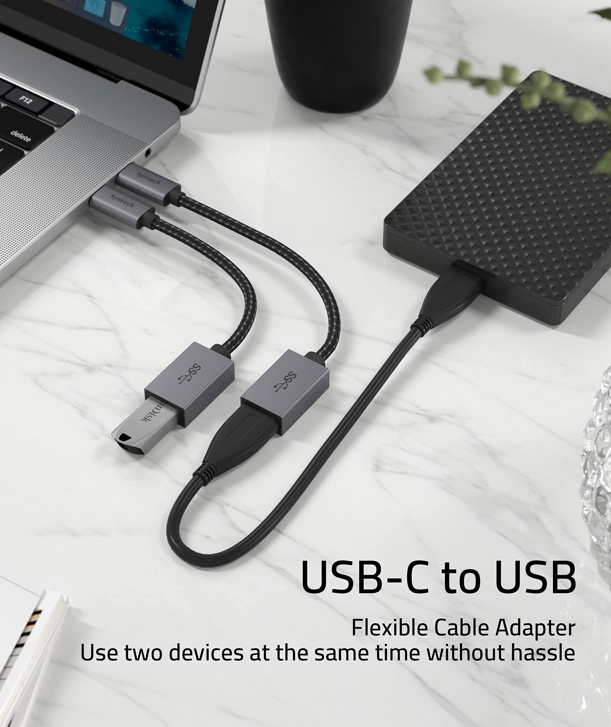 Syntech USB C to USB Adapter, USB C Male to USB 3 Female Adapter Compatible with iPad Pro 2021, MacBook Pro 2020 and More