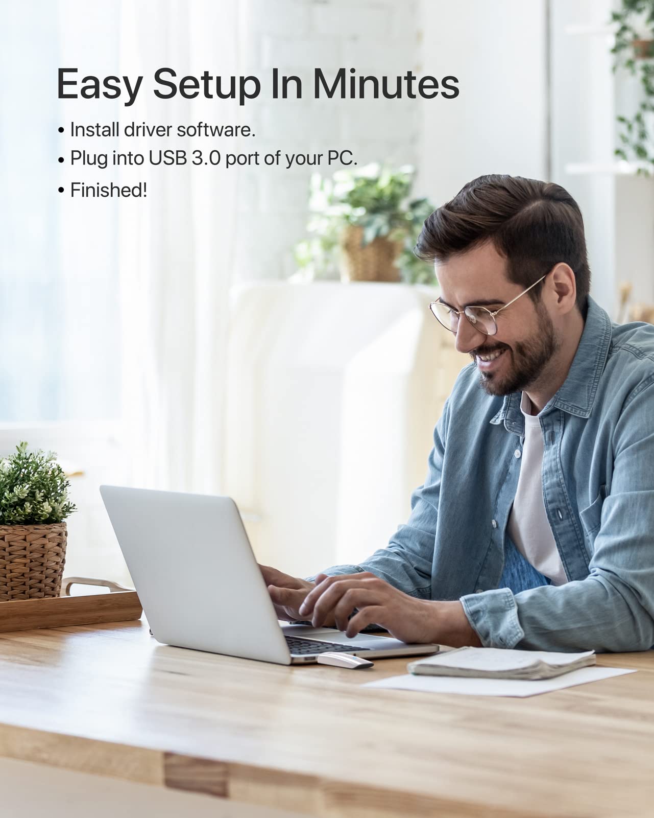 BrosTrend WiFi 6 AX1800Mbps USB WiFi Adapter Dual Band WiFi Dongle 5GHz 1201Mbps + 2.4GHz 574Mbps USB-3.0 Wireless Adapter 802.11ax WiFi USB Adapter for PC Laptop Desktop Supports Windows 11/10 ONLY