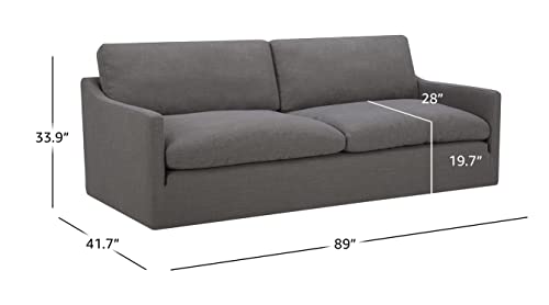 Amazon Brand β Stone & Beam Rustin Contemporary Deep-Seated Sofa Couch, 89"W, Grey