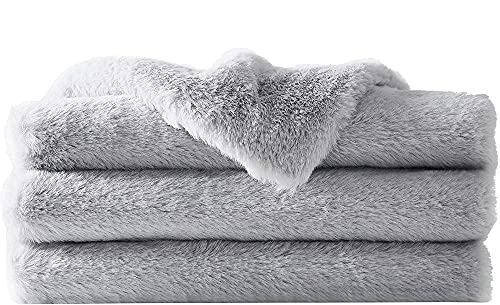 Charisma - Luxe Faux Mink Fur Throw in Gift Box (50" x 70") - Grey - Perfect for Gifting, 50x70