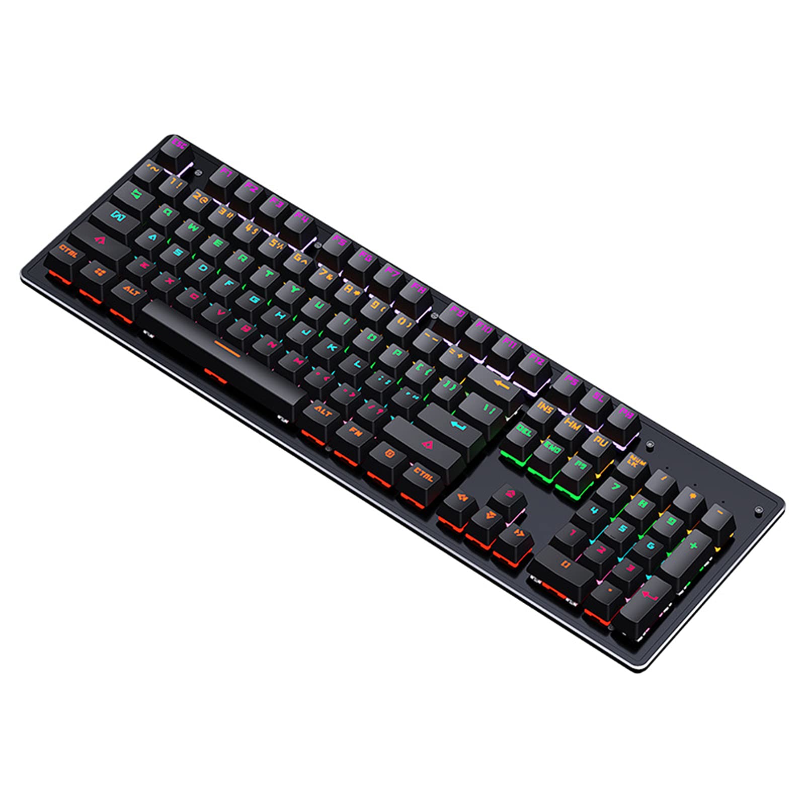 LJFLI Gaming Keyboard Mechanical Wired E-Sports Game Green axis Office Computer Keyboard,Black