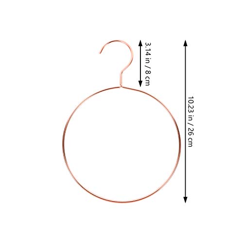 Cabilock Sock Dryer Stainless Steel Round Tie Hanger Belt Silk Scarf Ring Storage Closet Hanger (Rose Gold) Clothes Hangers