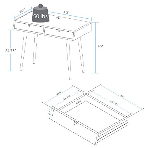 American Trails Freedom Made of Solid American Desk with USB Ports, Natural Oak (New)