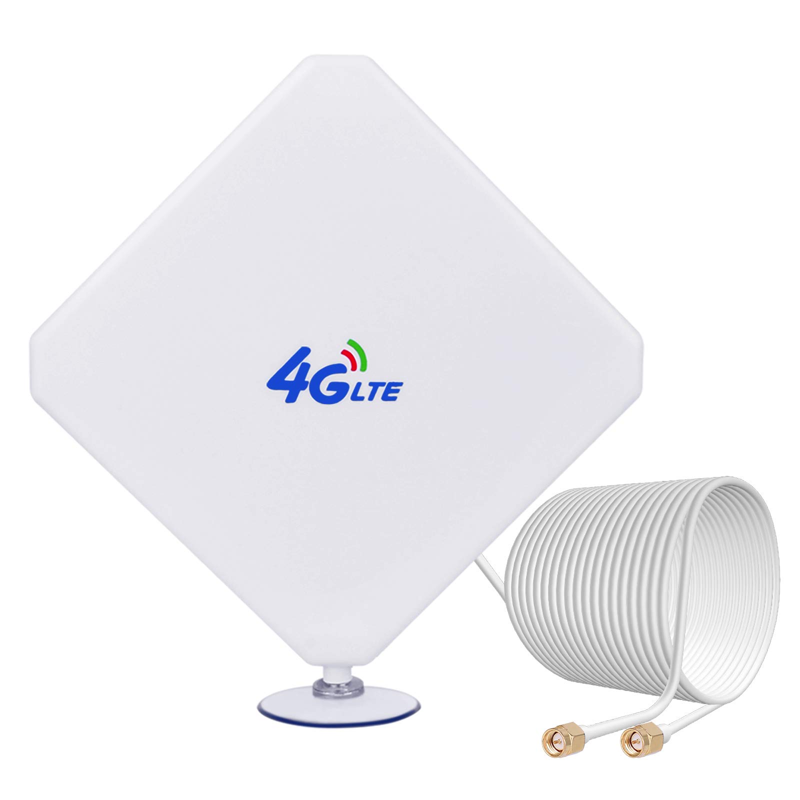 SMA 4G LTE Antenna, High Gain 35dBi Network Antenna Dual Mimo 3G/4G/5G Antenna with 2M Cable for WiFi Router Mobile Hotspot PC Gateway Network Card USB Security IP Camera-SMA Male
