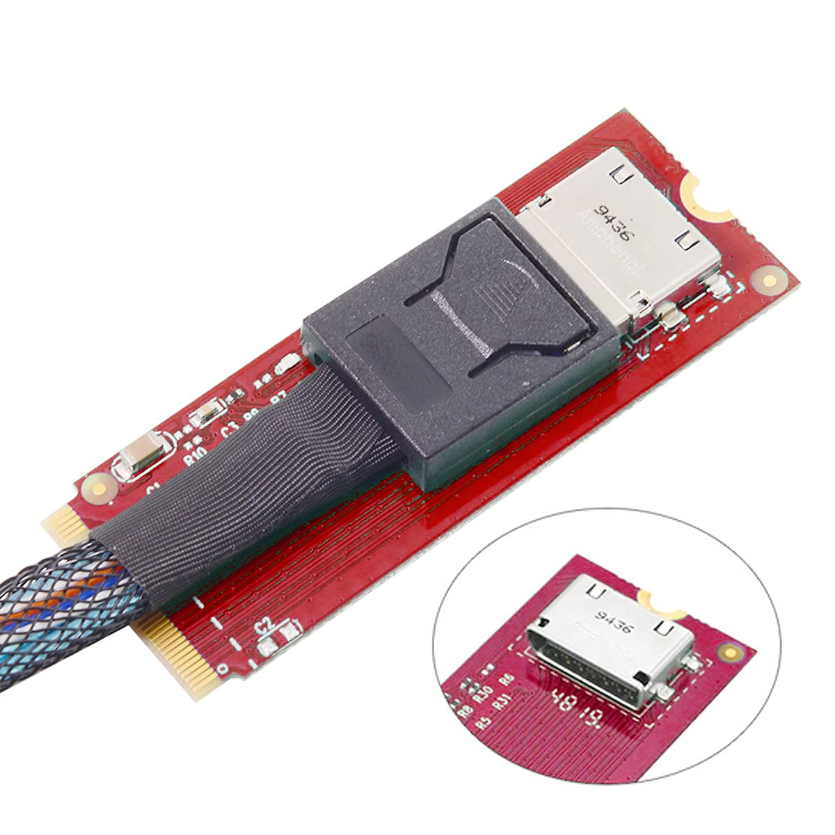 cablecc PCI-E 3.0 M.2 M-Key to Oculink SFF-8612 SFF-8611 Host Adapter for PCIe Nvme SSD 2260
