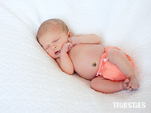 Thirsties Newborn All in One Reusable Cloth Diaper, Snap Closure, Nightlife (5-14 lbs)