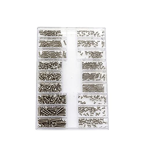 OPYTR Screw Anchors 500Pcs 18 Types Mini Screw DIY Kit Laptop Computer Assemble Repair Screw Fastener Set Anchors (Color : I)