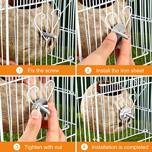 balacoo Coconut Shell Birds Nest- Natural Coconut Shell Bird Nest Keep Warm House Hut Cage for Pet Parrot Budgies Parakeet