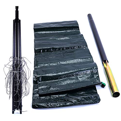 MYOYAY Rotary Outdoor Umbrella Drying Rack Umbrella Rotary Dryer Clothes Line Protective Cover 4 Arms with 165ft Clothesline Outdoor