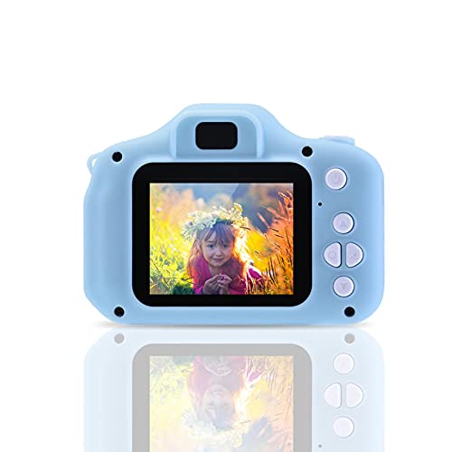NC HD Children's Digital Camera Cartoon Camera Portable SLR Camera Toy Kids Birthday Gift HD (1300W Pixels) Blue