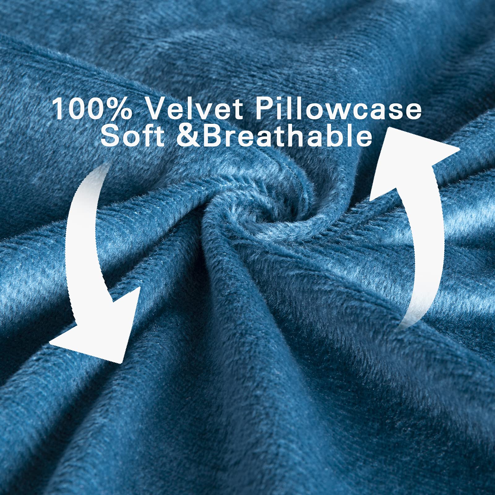 SLIGUY Pregnancy Pillow Cover G Shaped, 57-Inch Replacement Pillowcase, Used for Maternity Pillows, 100% Velvet, Double Zipper Stretch Fabric, Super Soft, Universal Type, (G Blue)