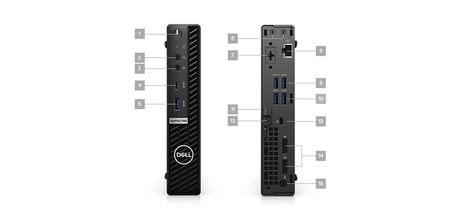 Dell Optiplex 7090 Micro Desktop | Core i5-10500 - 256GB SSD Hard Drive - 16GB RAM | 6 cores @ 4.5 GHz Win 10 Pro Black