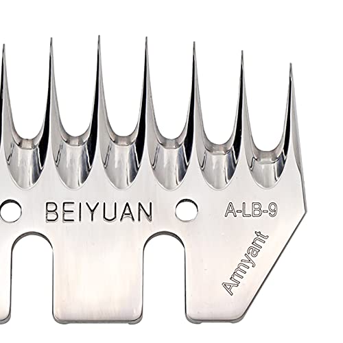 NC Sheep Shears Blades Sheep Clippers 13 Tooth Livestock Electric Sheep Shearing Replacement Blades Wool Comb Cutter Goats Clipper Scissors Blade for Sheep Alpacas Goats (Straight, 13 Tooth)