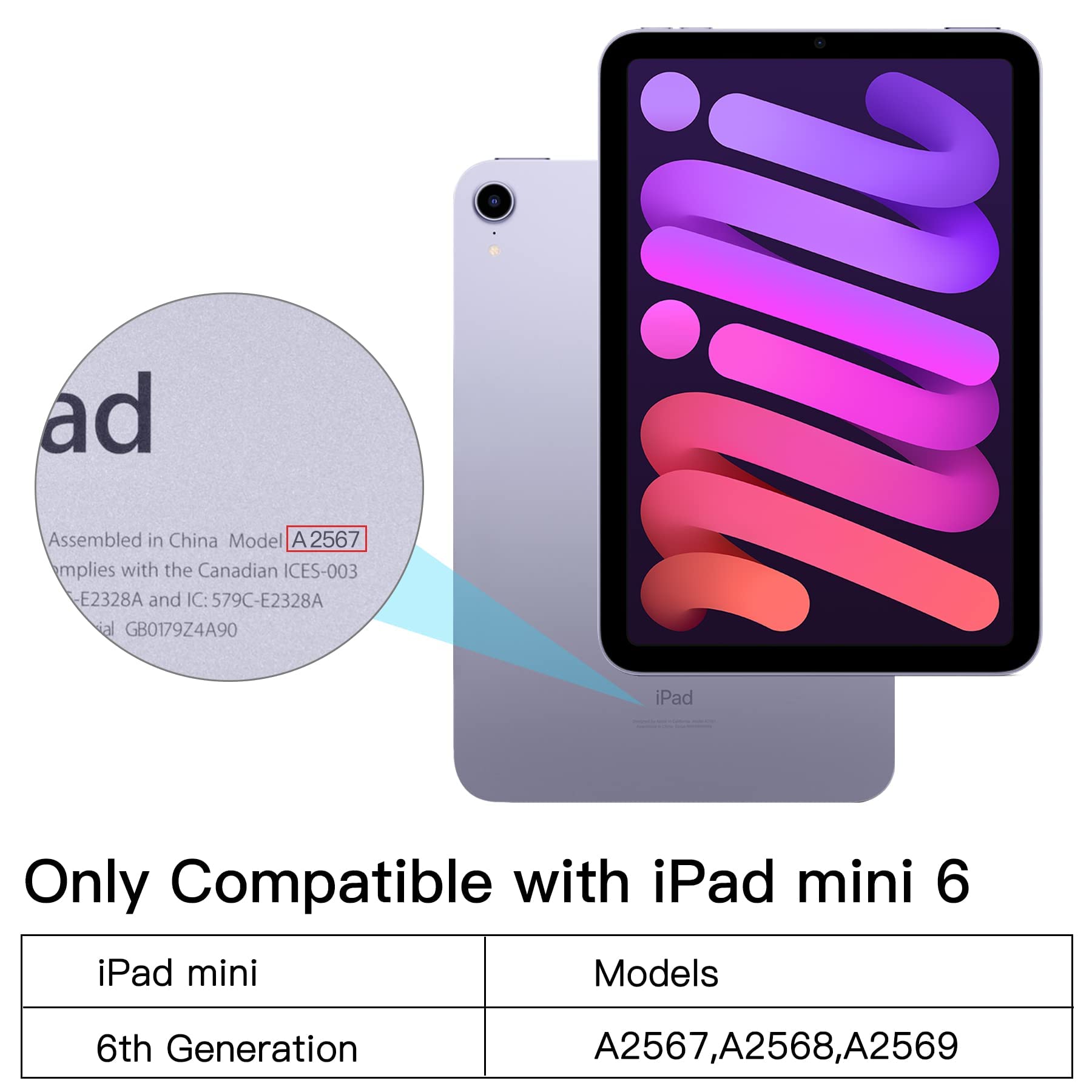 ZtotopCases for New iPad Mini 7 (A17 Pro) 2024 Case 8.3 Inch, Full Body Protective Cover with Pencil Holder and Auto Wake & Sleep Function for iPad Mini 7th/6th Generation, Black