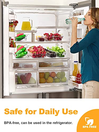 SMARTAKE 22-Piece Drawer Organizers, 7 Sizes Desk Drawer Dividers with Non-Slip Pads, Plastic Dresser Storage Tray Sets, Cosmetic Makeup Jewelries Trays, for, Kitchen, Office, Home, Bathroom (Clear)