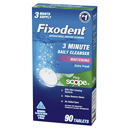 Fixodent 3 Minute Daily Cleanser Tablets Plus Scope - 90 ct
