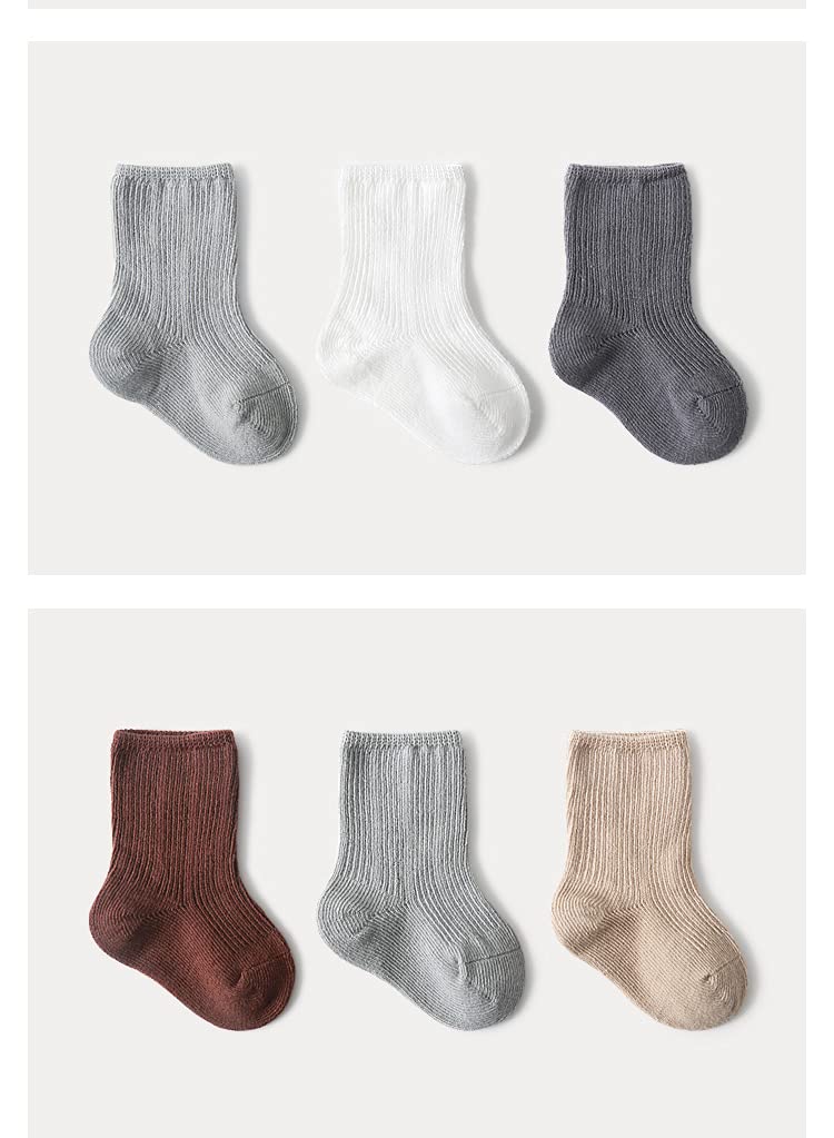 Adeimoo Newborn Cotton Socks Unisex Baby Solid color Sock Ankle Socks for Boy Girls Infant Toddlers 0-6 Months