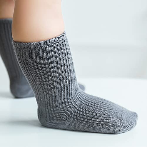Adeimoo Newborn Cotton Socks Unisex Baby Solid color Sock Ankle Socks for Boy Girls Infant Toddlers 0-6 Months