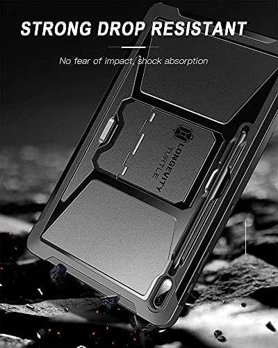 ZtotopCases for Samsung Galaxy Tab S7 FE/S8 Plus/S7 Plus Case,Built-in Screen Protector/S Pen Holder,12.4" Full-Body Heavy Duty Protective Cover for Galaxy Tablet S7 FE 5G 2021/S8+ 2022/S7+ 2020,Black