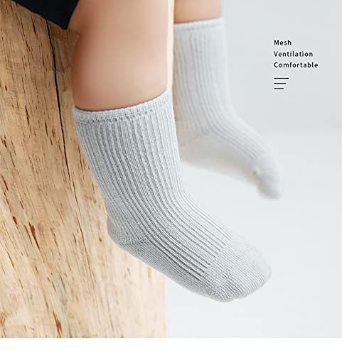 Adeimoo Newborn Cotton Socks Unisex Baby Solid color Sock Ankle Socks for Boy Girls Infant Toddlers 0-6 Months