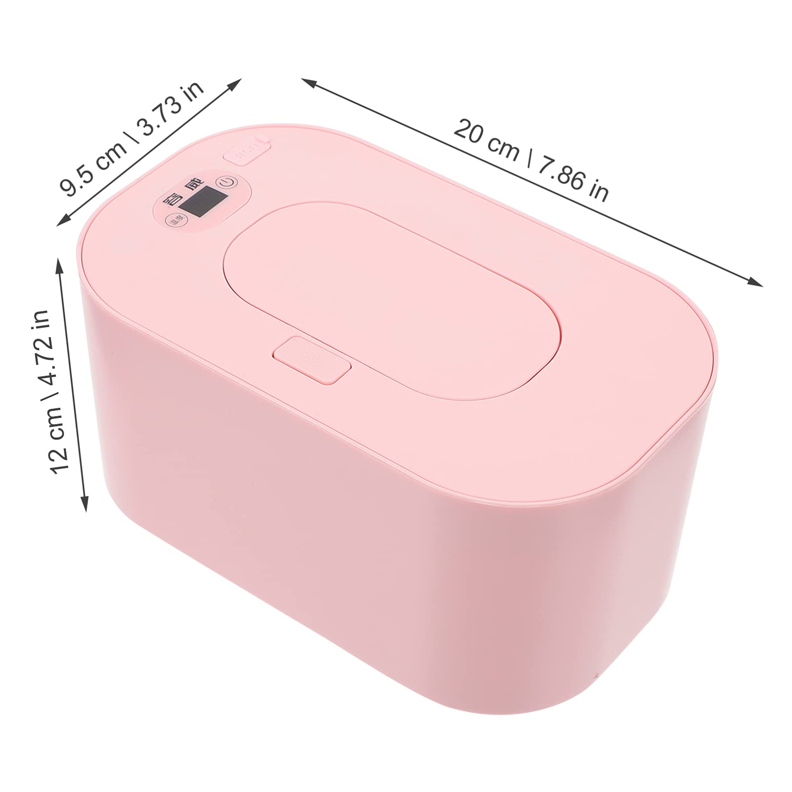 Car Wipe Warmer Baby Wipe Warmer Heater Dispenser Diaper Wipe Box Case Container for Home Hotel Car Pink Diaper Wipe Warmer