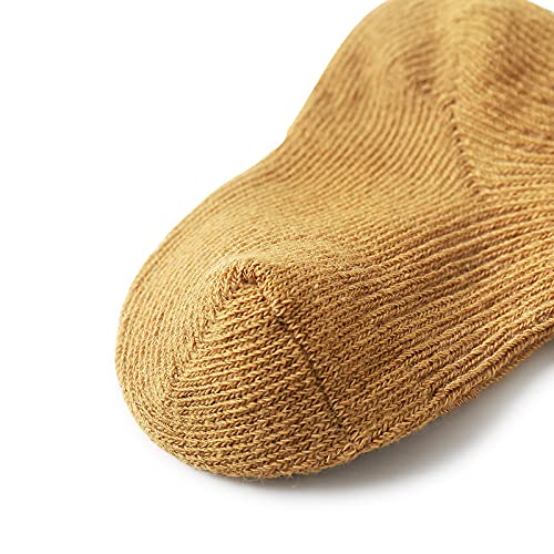 Adeimoo Newborn Cotton Socks Unisex Baby Solid color Sock Ankle Socks for Boy Girls Infant Toddlers 0-6 Months