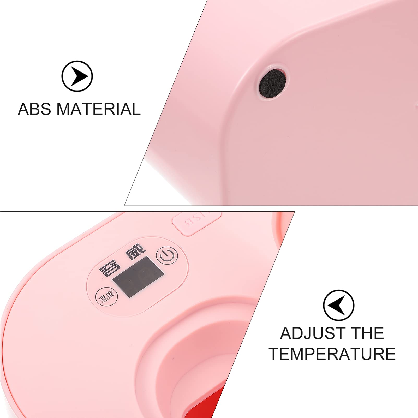 Car Wipe Warmer Baby Wipe Warmer Heater Dispenser Diaper Wipe Box Case Container for Home Hotel Car Pink Diaper Wipe Warmer