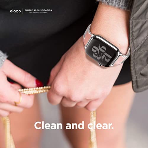 elago Clear Band Compatible with Apple Watch Band 38mm 40mm 41mm, Compatible with iWatch Series 8/SE2/7/6/SE/5/4/3/2/1 β Transparent Protective Band, Watch Strap Connector Included