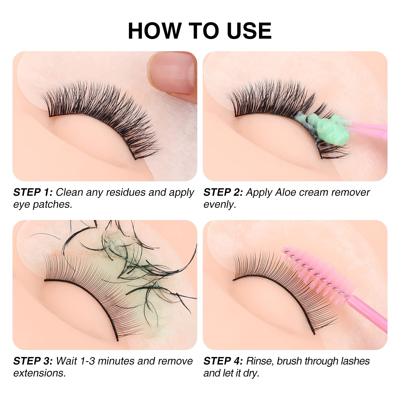 LASHVIEW Eyelash Extension Remover Cream, Eyelash Adhesive Remover, Professional Eyelash Extensions Remover for Salon(ALOE 0.51fl.oz/15ml)