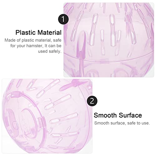 ULTECHNOVO Hamster Ball, Hamster Running Ball 10cm Transparent Run Exercise Ball Portable Mini Ball Hamster Plaything Toy Pets Cage Accessories for Small Animal Pets