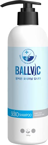 BallVic Sebo Shampoo - Itchy Scalp Trouble Care Dandruff Treatment Hair Loss Shampoo for Seborrheic Dermatitis Eczema Men and Women 2.8 Oz (230g)
