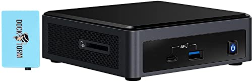 Intel NUC Performance Kit Mini Desktop PC Black i5-10210U 4-Core up to 4.2 GHz, 8GB RAM, 256GB PCIe SSD, UHD, WiFi 6, BT 5.2, RJ-45, Thunderbolt 3 (Type-C), Win 10 Pro w/Dockztorm Hub