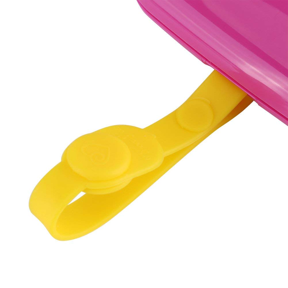 QiaNgshuAikj Wipes Dispenser with Hand Strap, On The Go Portable Refillable Wet Wipes Storage Box for Outdoor Travel Stroller(Rose + Yellow)