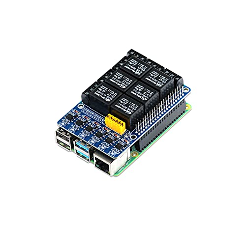 PiRelay 6 Power Relay Module for Raspberry Pi, 6 Channel Relay Shield for Raspberry Pi, Relay HAT Expansion Relay Board for Raspberry Pi 4B/3B+/3B/2B/B+/A+