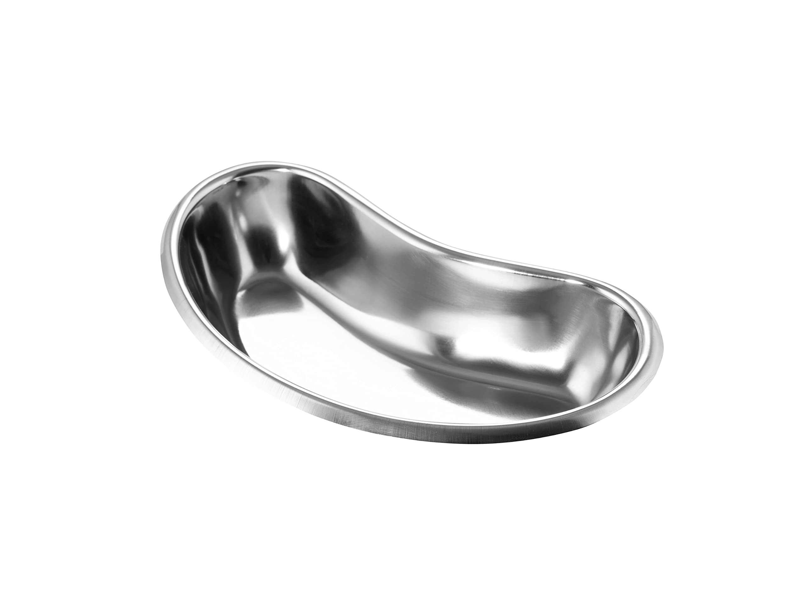 WG inc Kidney Tray Basin Emesis Stainless Steel 304 Grade Dental Surgical Utility Dish Thick Gauge Reusable containers Soiled dressings Mixing Organizers (Small (6 Inch))