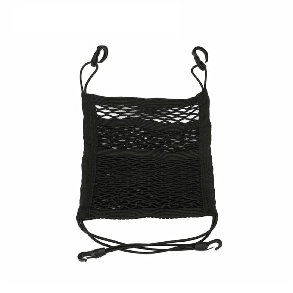 3-Layer Car Net Organizer, Universal Back Seat Mesh Bag, Barrier of Backseat Pet Children Kids, Cargo Tissue Wallet Handbag Holder, Driver Storage Netting Pouch