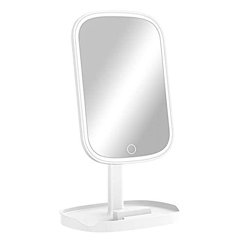 NC Mirror Makeup Mirror Desktop Plastic Led Portable Rechargeable Dressing Square Folding Makeup Mirror
