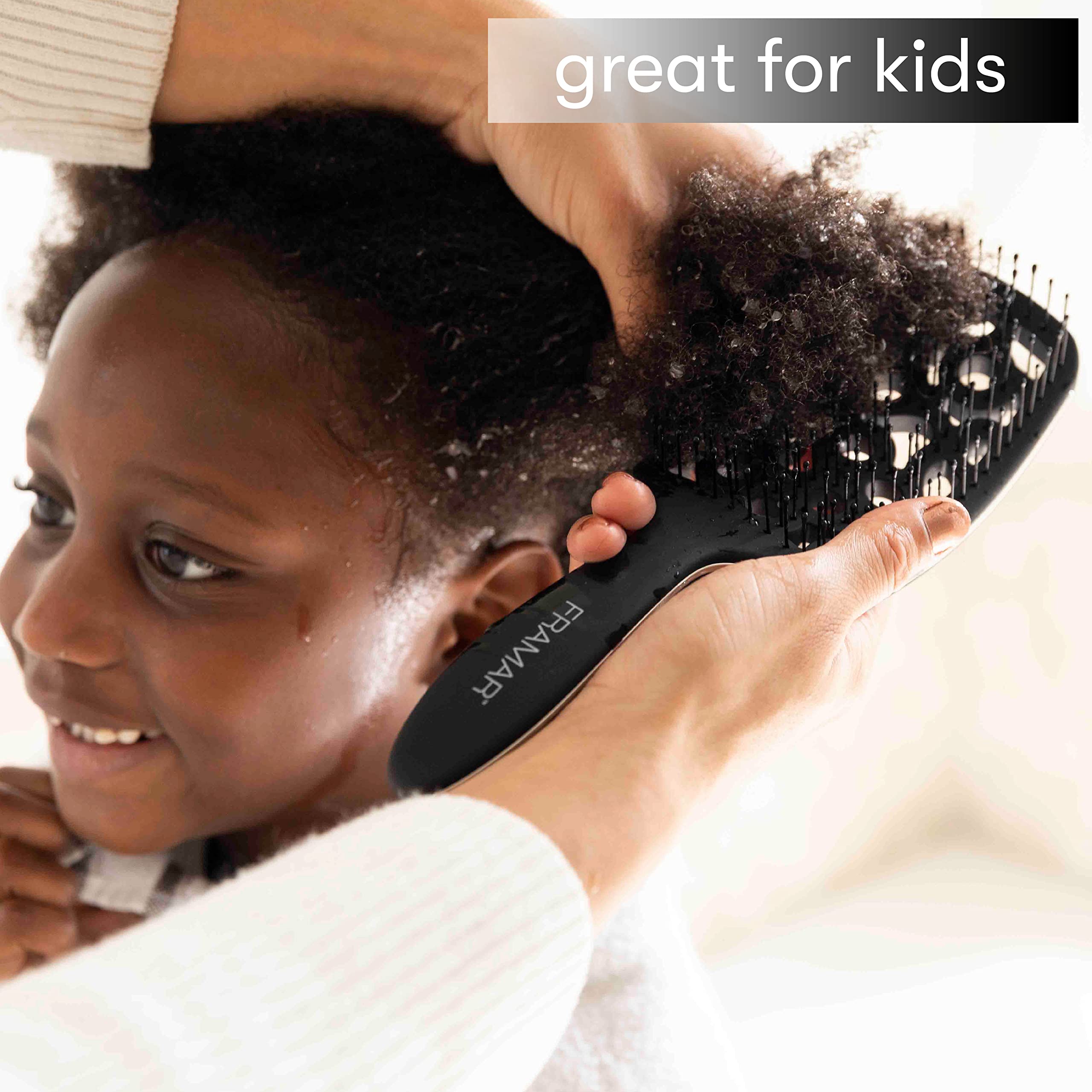 FRAMAR Professional Vented Hair Brush β Paddle Curved Hair Brush For Blow Drying, Wet Paddle Brush for Women Blow Drying